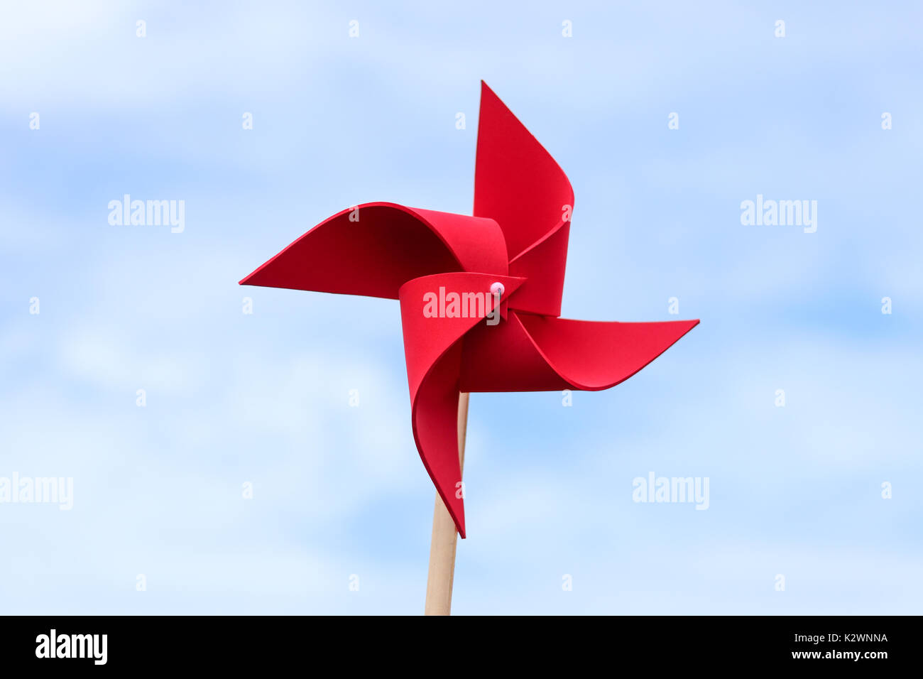 wind turbine toy with sky , save energy concept Stock Photo - Alamy