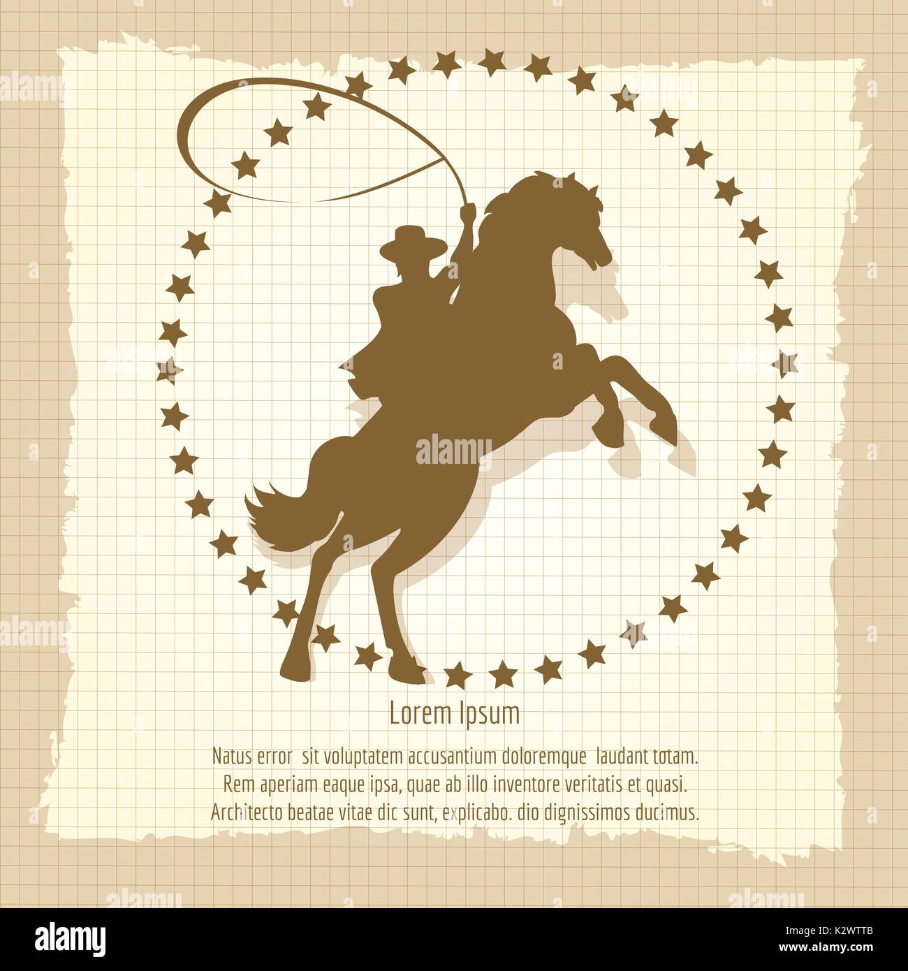 Vintage rodeo Stock Vector Images - Alamy