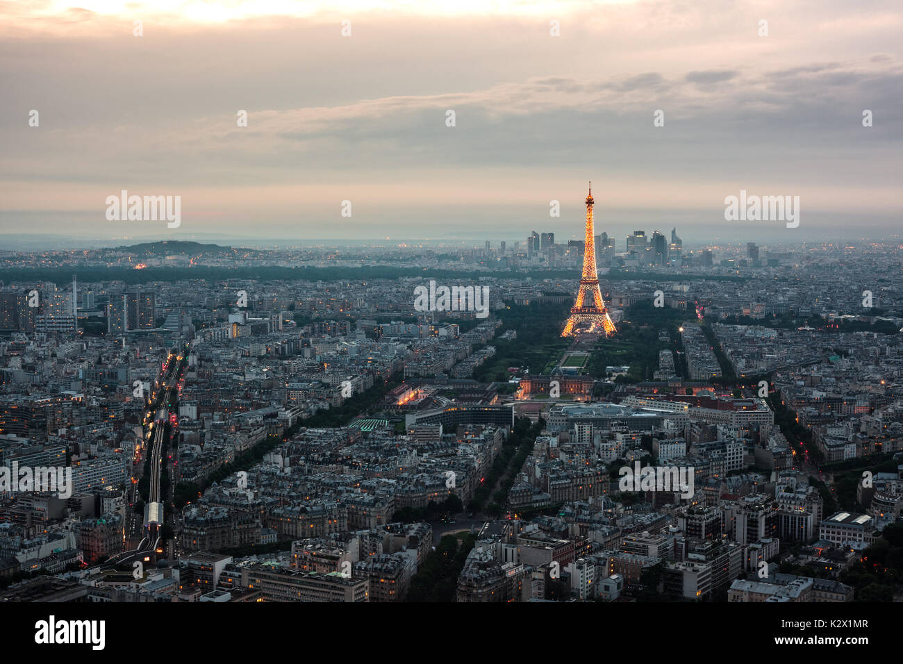 Paris with Eiffel tower as it's most important landmark in the city ...