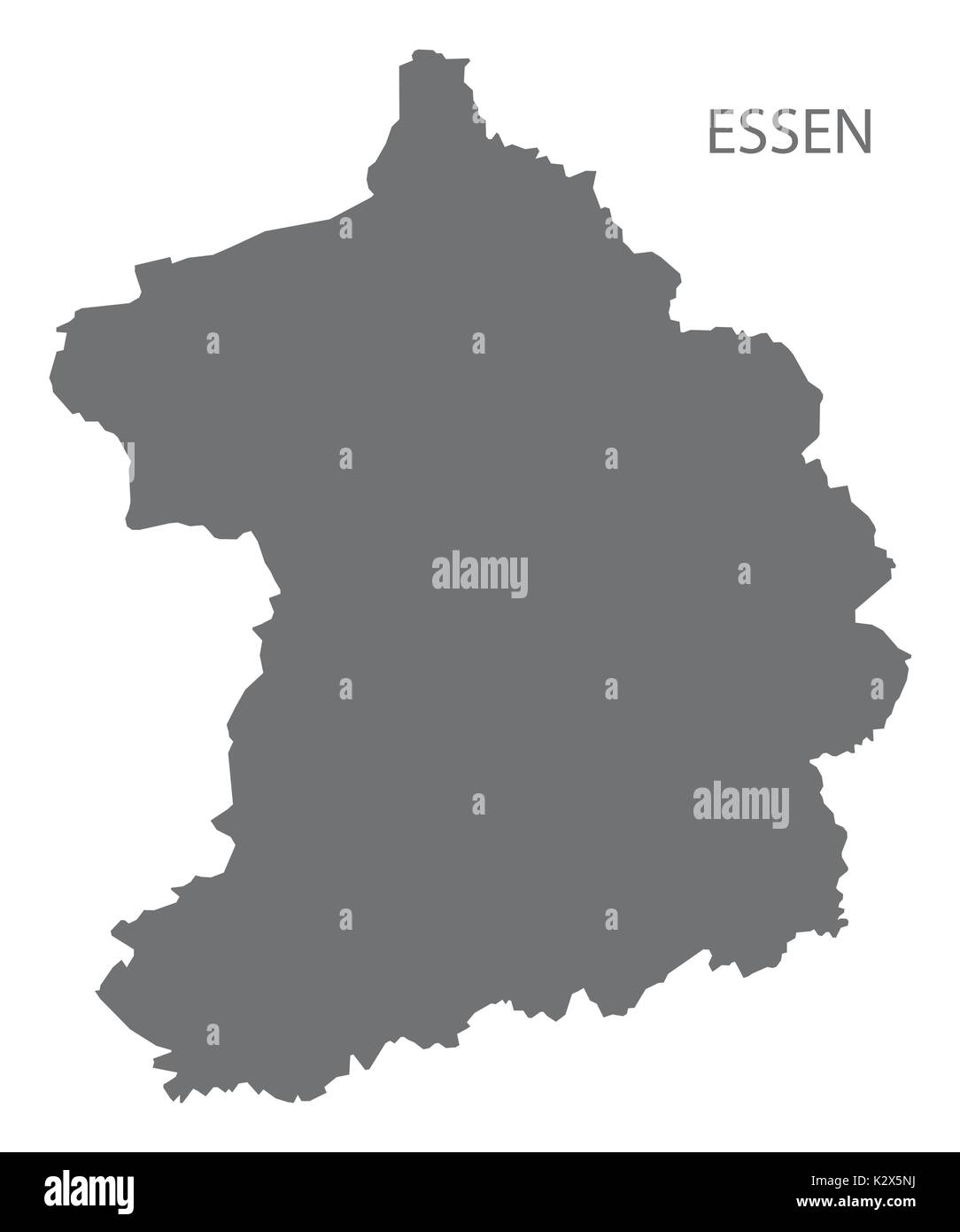 Essen city map grey illustration silhouette shape Stock Vector Image ...