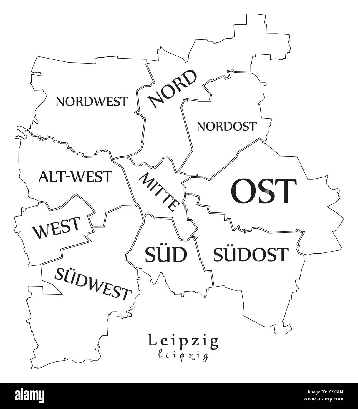 Map of leipzig Cut Out Stock Images & Pictures - Alamy