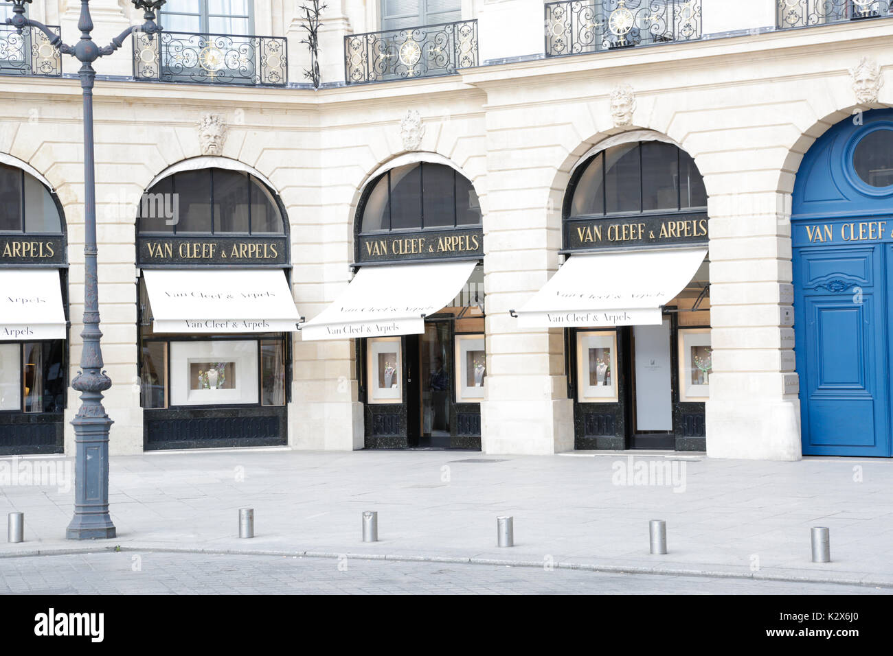 Paris, France: outdoor view of Place Vendome, big square famous for its ...