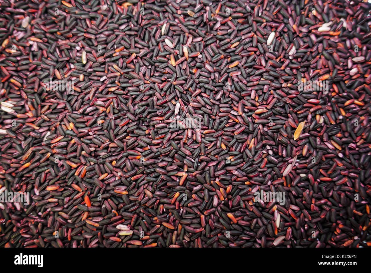 Thai black jasmine rice or Rice berry background - closeup Stock Photo ...