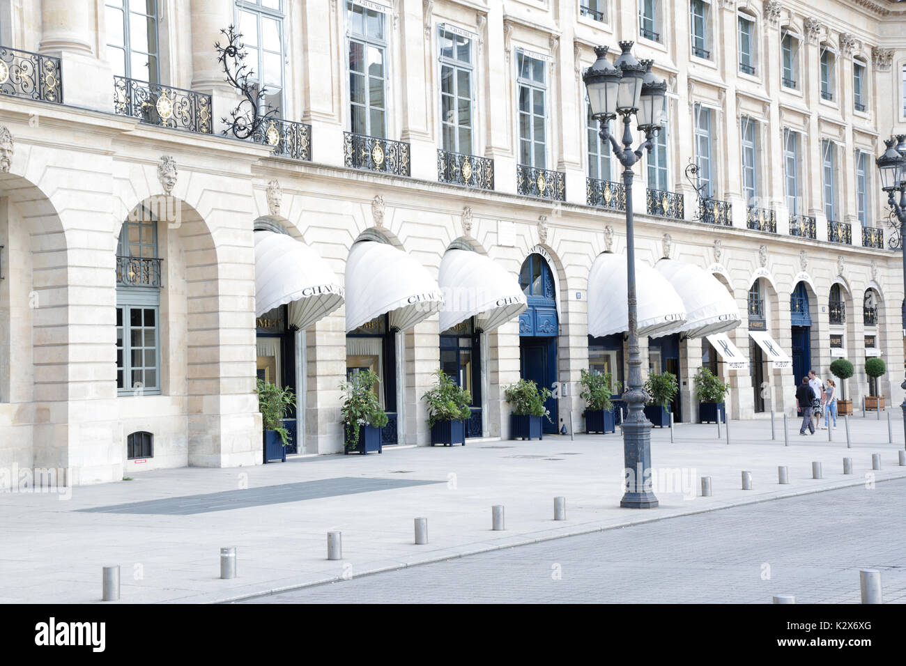 Paris, France: outdoor view of Place Vendome, big square famous for its ...