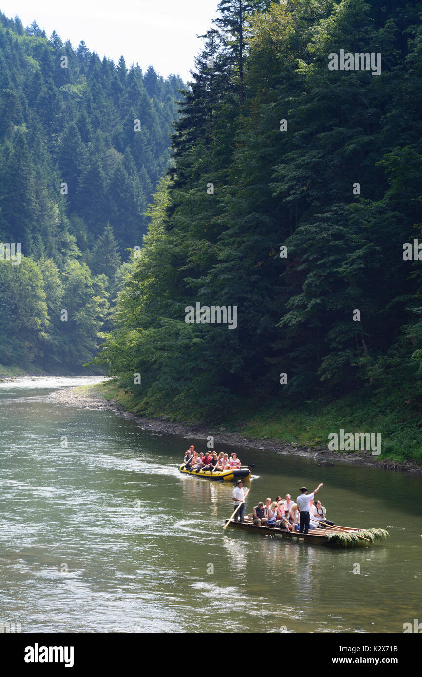 Dunajec River Gorge, wooden raft, rafts, boat, Pieniny National Park ...