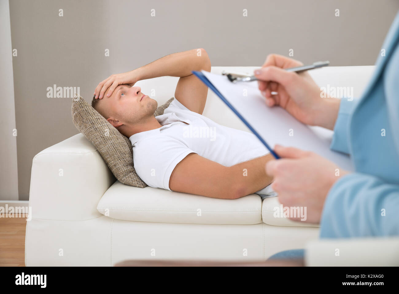 Patient On Psychiatrist Couch