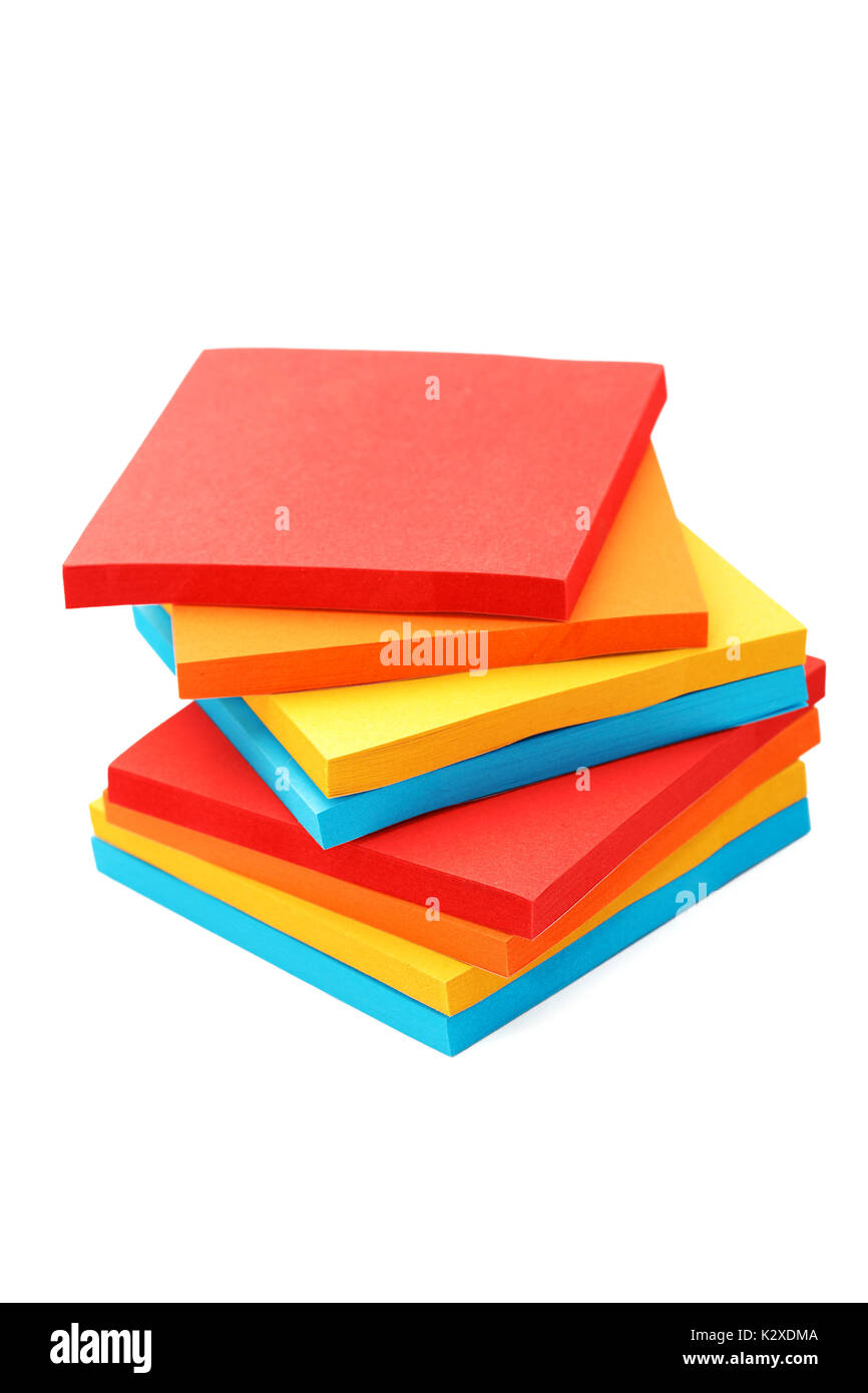 Pile of stickers isolated on a white background Stock Photo - Alamy