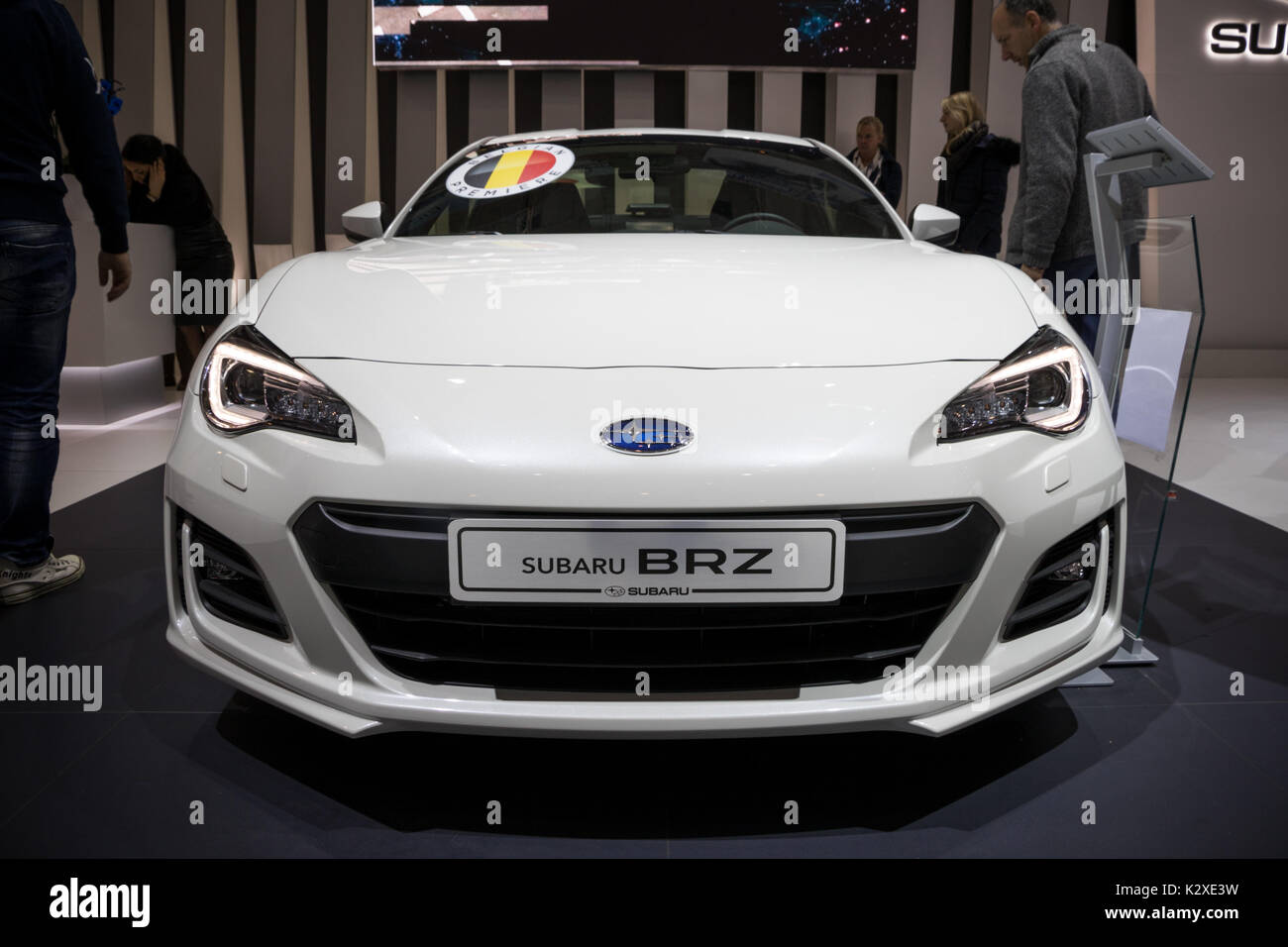 BRUSSELS - JAN 19, 2017: Subaru BRZ car on display at the Motor Show ...