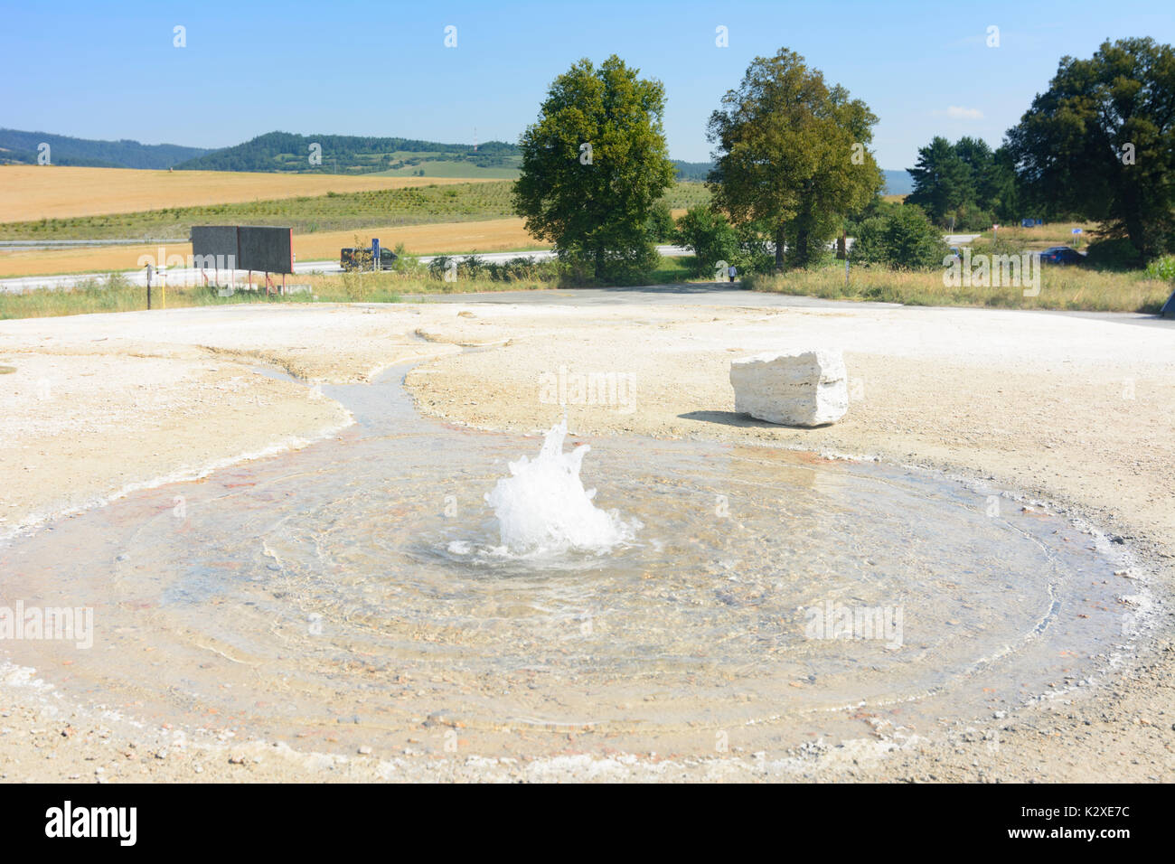 geyser at Siva brada nature reserve, Spisske Podhradie (Kirchdrauf ...