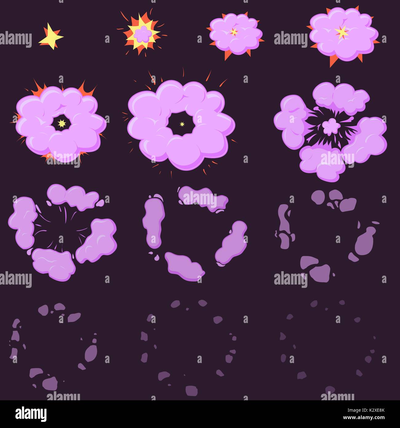 night Explode effect animation Stock Vector Image & Art - Alamy