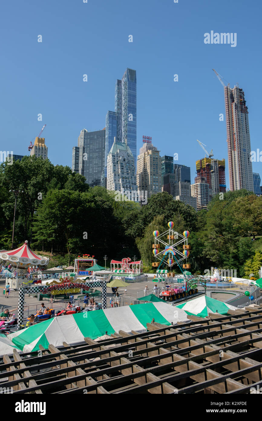 Victorian Gardens amusement park in Central Park, New York, NY Stock ...