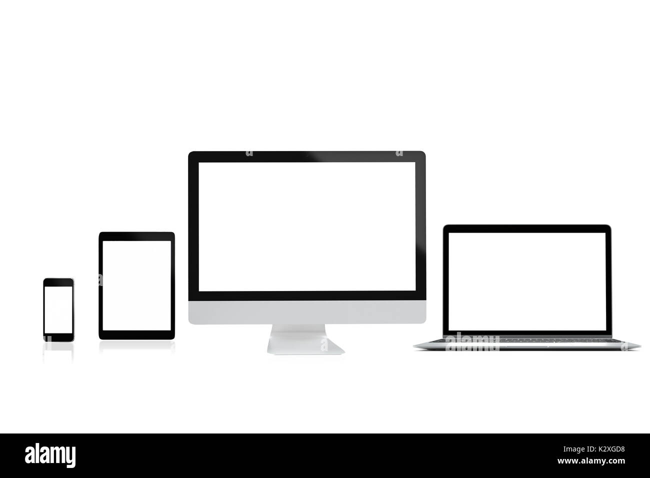 Modern computer laptop mobile phone and tablet isolate on white ... Modern computer laptop mobile phone and tablet isolate on white ...