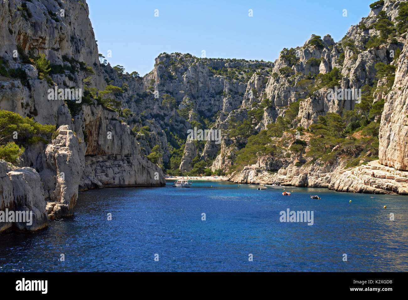 Coastal landscape between Cassis and Marseille, Calanques Stock Photo ...