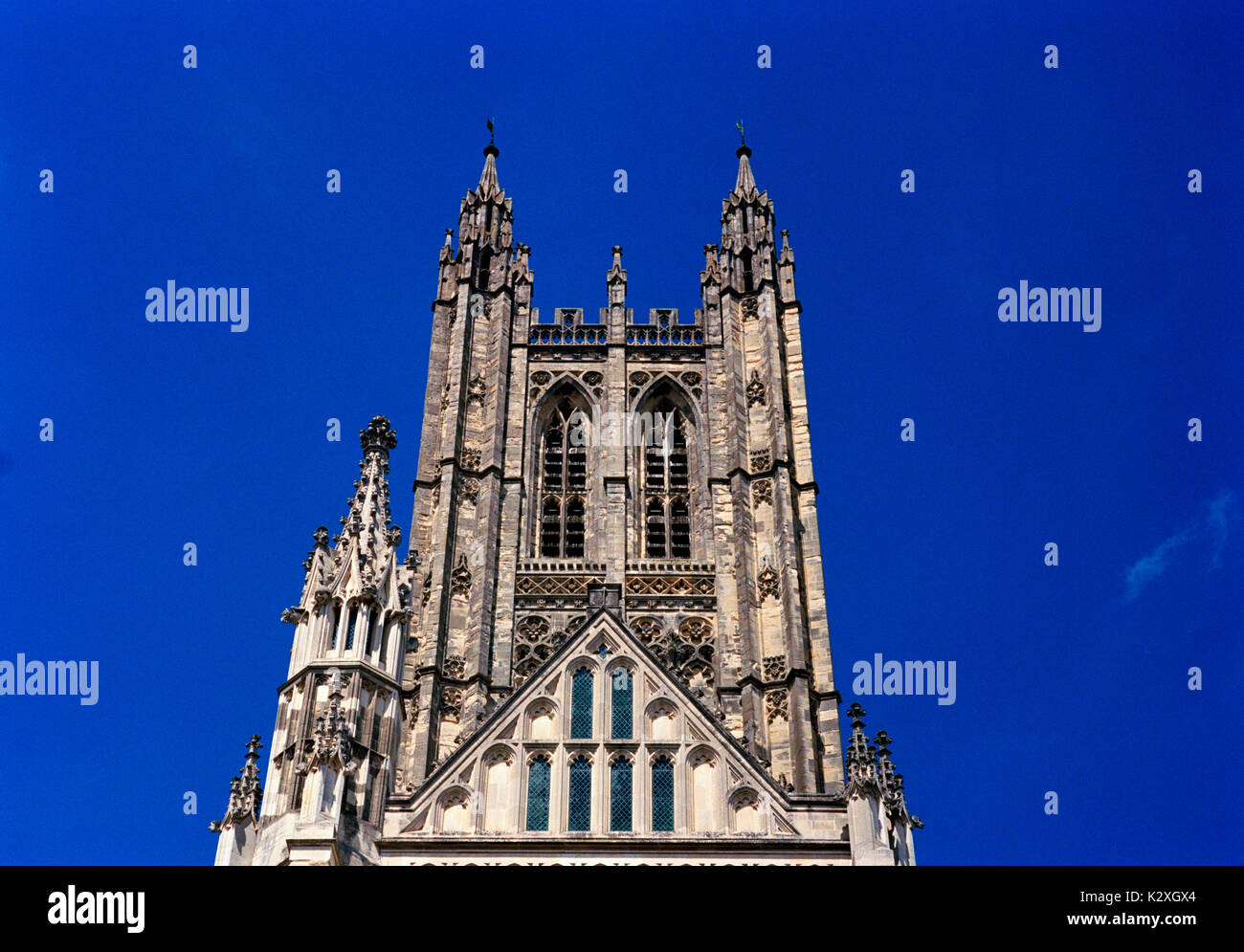 Central Tower or Bell Harry Tower of Canterbury Cathedral in City of ...