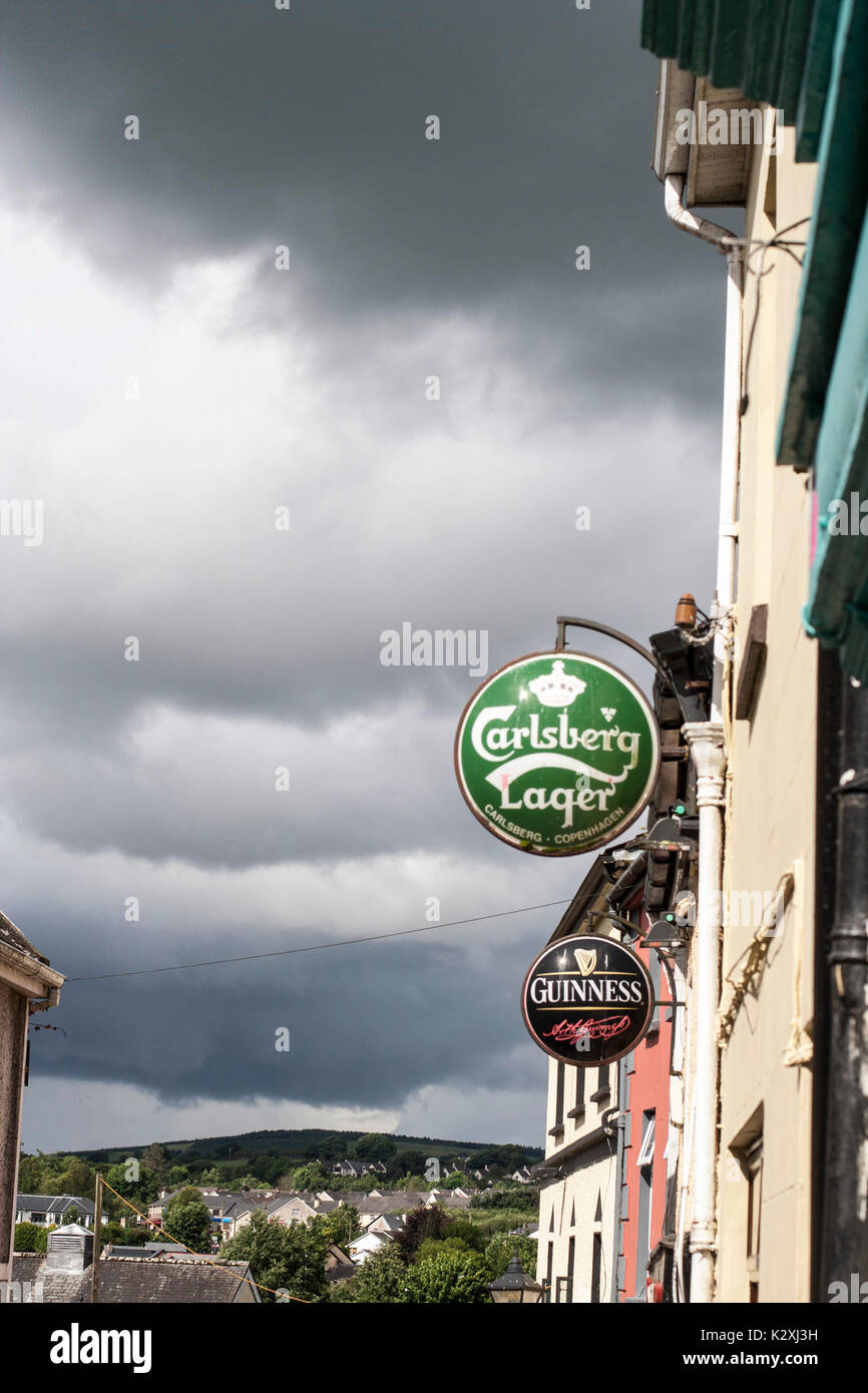 Carlsberg Guinness Beer sign outside a Pub in Clare, Ireland Stock ...
