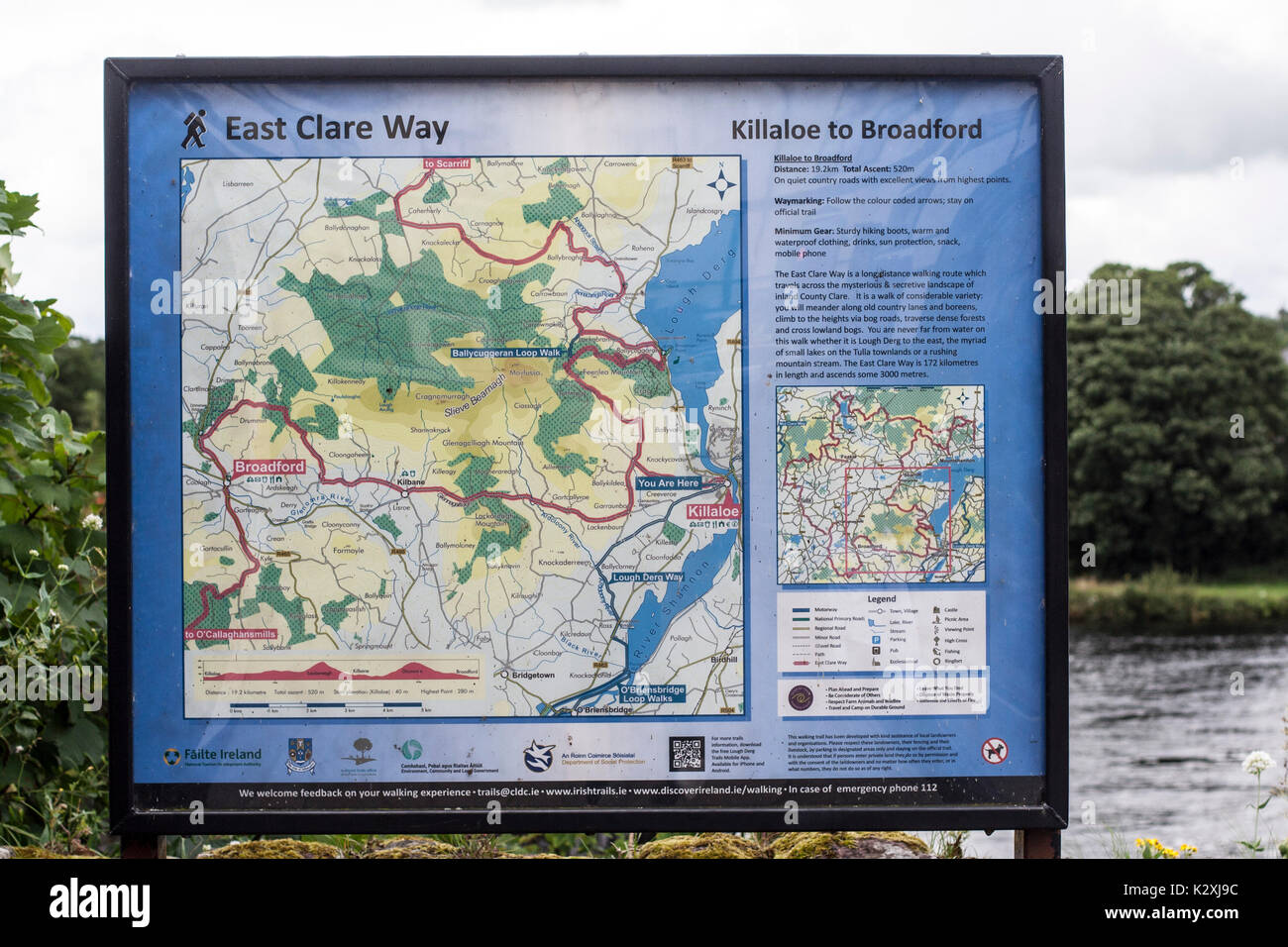 West of Ireland information Map noticeboard Stock Photo - Alamy