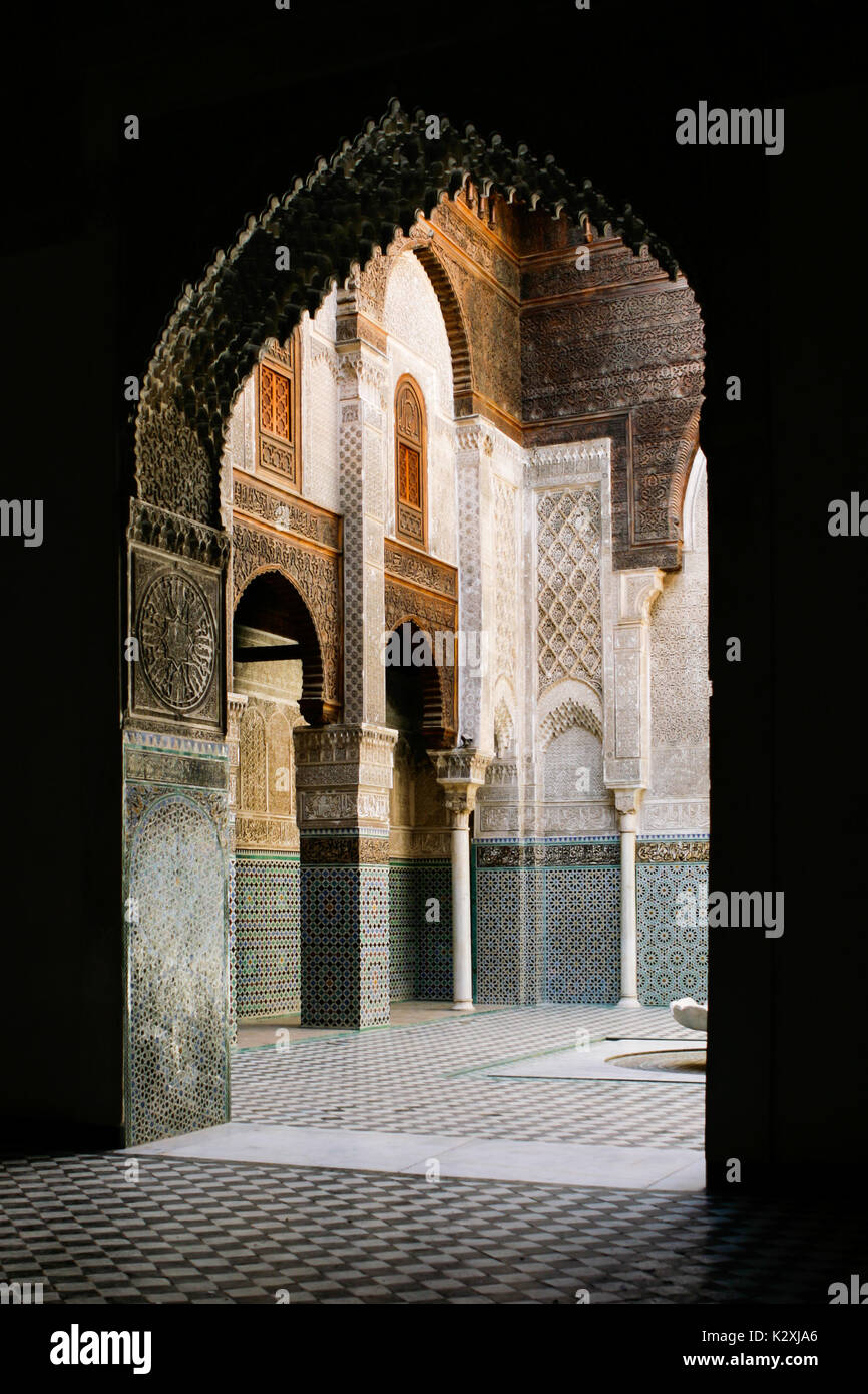 Internal gate in Fez Royal Palace, Morocco Stock Photo - Alamy
