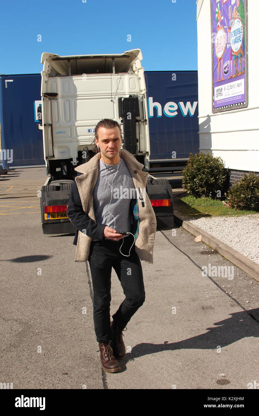 Rupert Hill arrives at the Venue Cymru for the production of the Fully ...