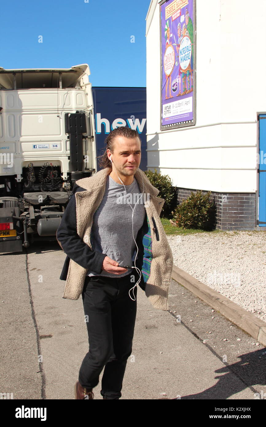 Rupert Hill arrives at the Venue Cymru for the production of the Fully ...