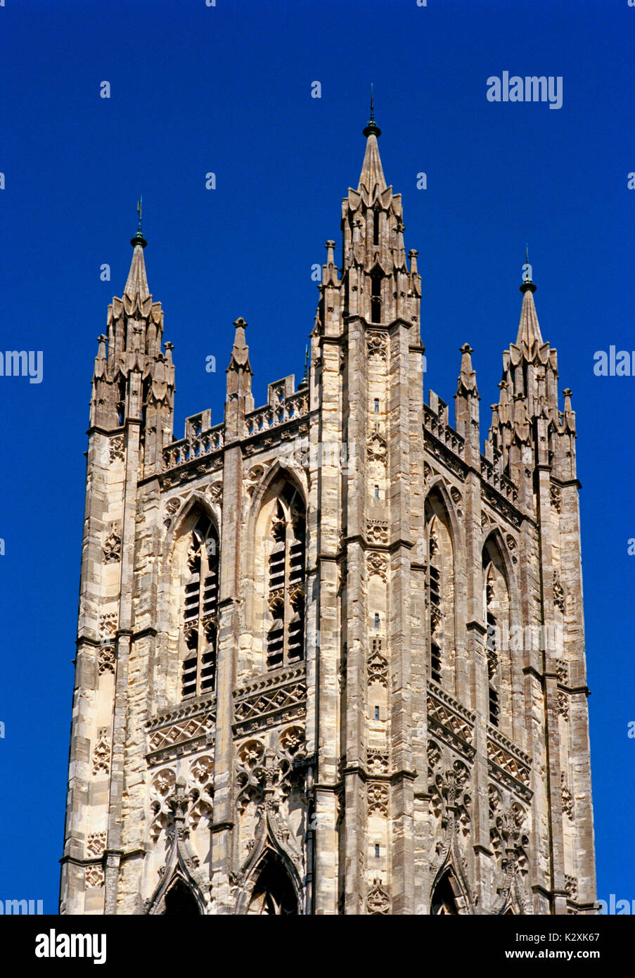Central Tower or Bell Harry Tower of Canterbury Cathedral in City of ...