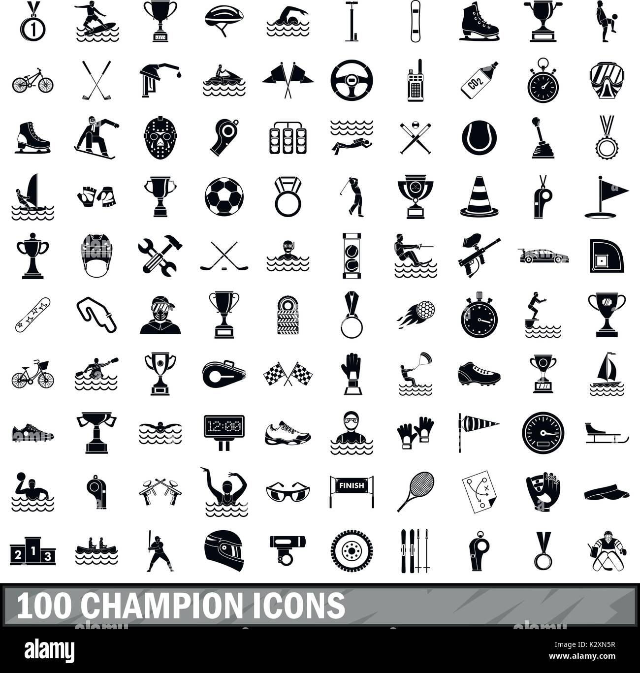 100 champion icons set, simple style Stock Vector Image & Art - Alamy