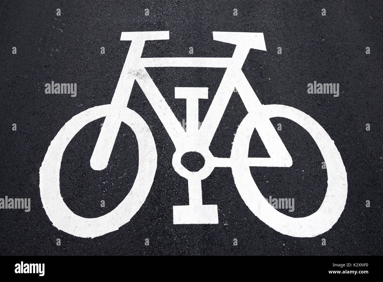 Danger bike track sign hi-res stock photography and images - Alamy