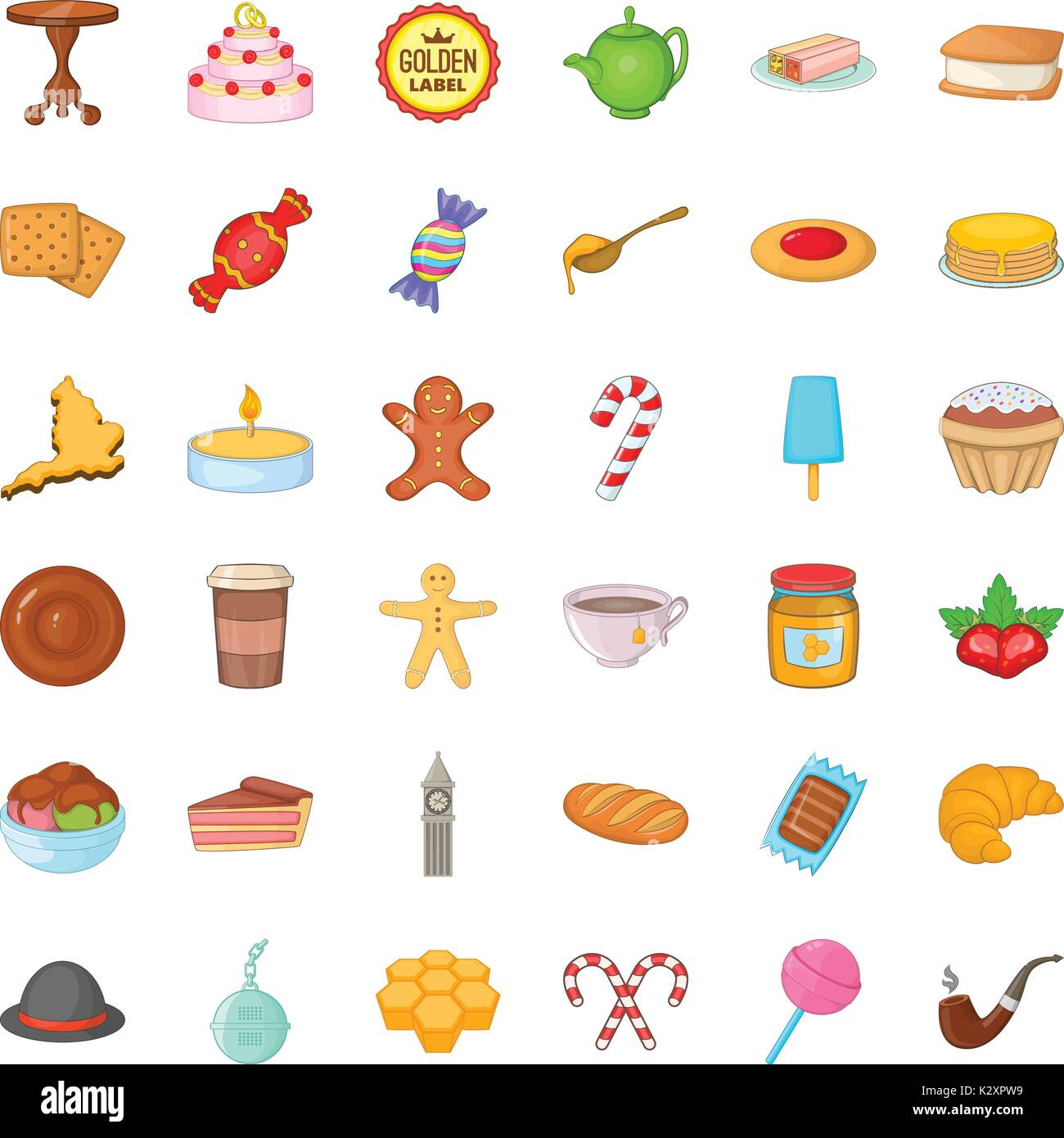 Candy icons set, cartoon style Stock Vector Image & Art - Alamy