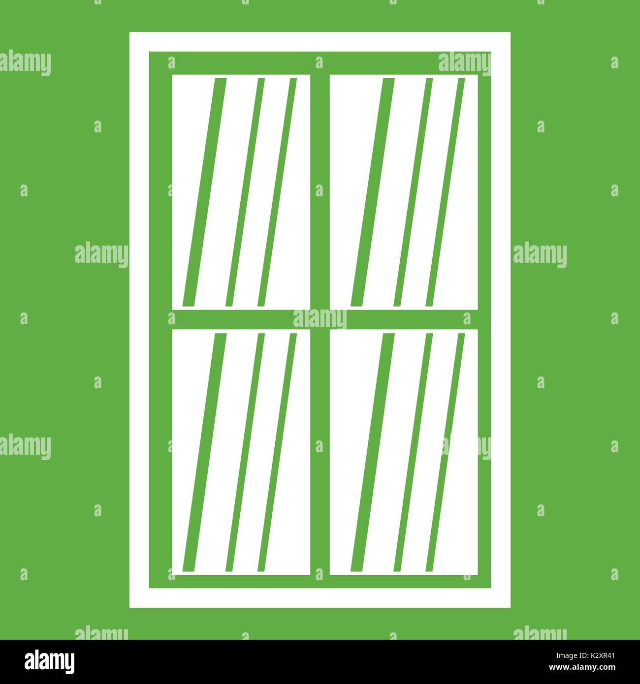 White latticed rectangle window icon green Stock Vector Image & Art - Alamy