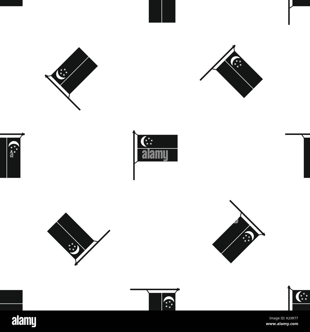 Flag of Singapore pattern seamless black Stock Vector Image & Art - Alamy