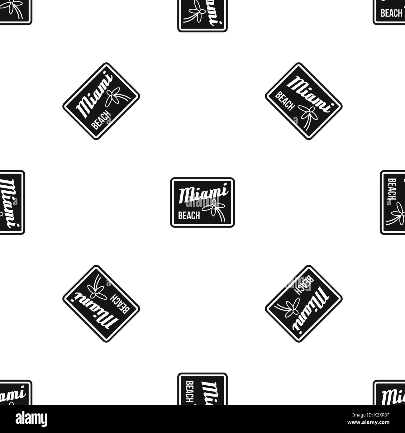 Miami beach pattern seamless black Stock Vector Image & Art - Alamy