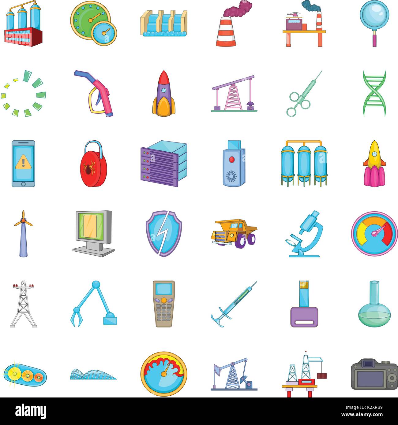 Microscope icons set, cartoon style Stock Vector Image & Art - Alamy