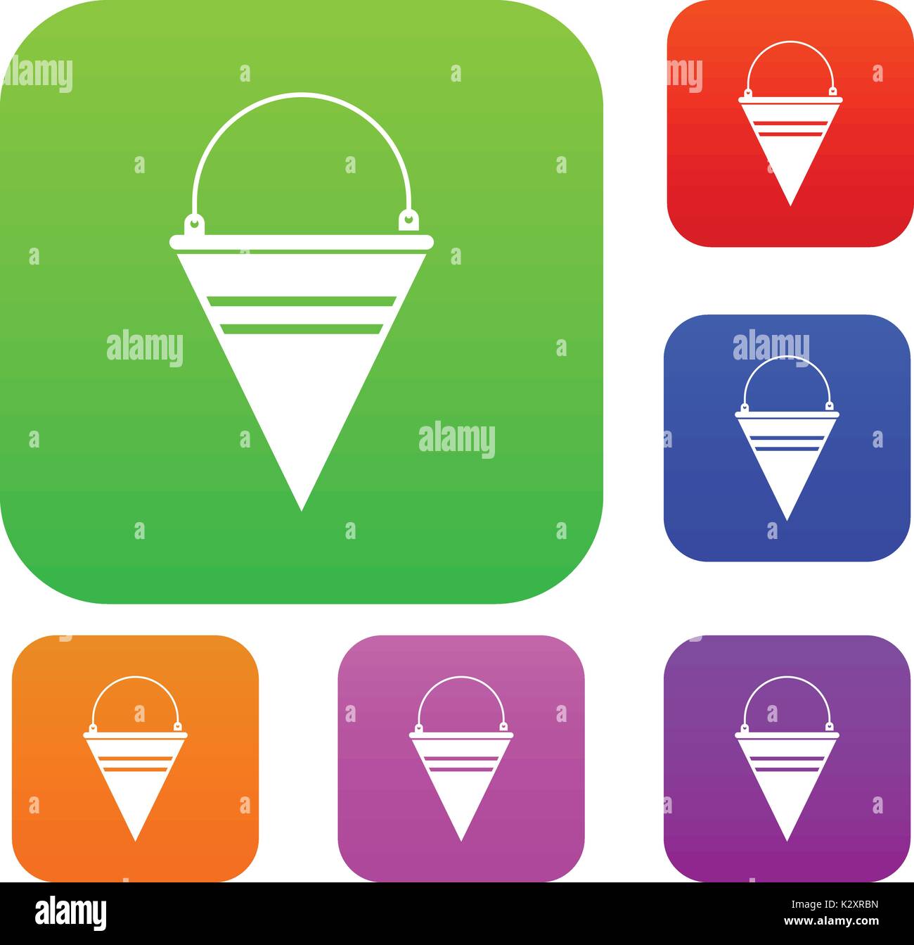 Metal fire bucket set collection Stock Vector Image & Art - Alamy