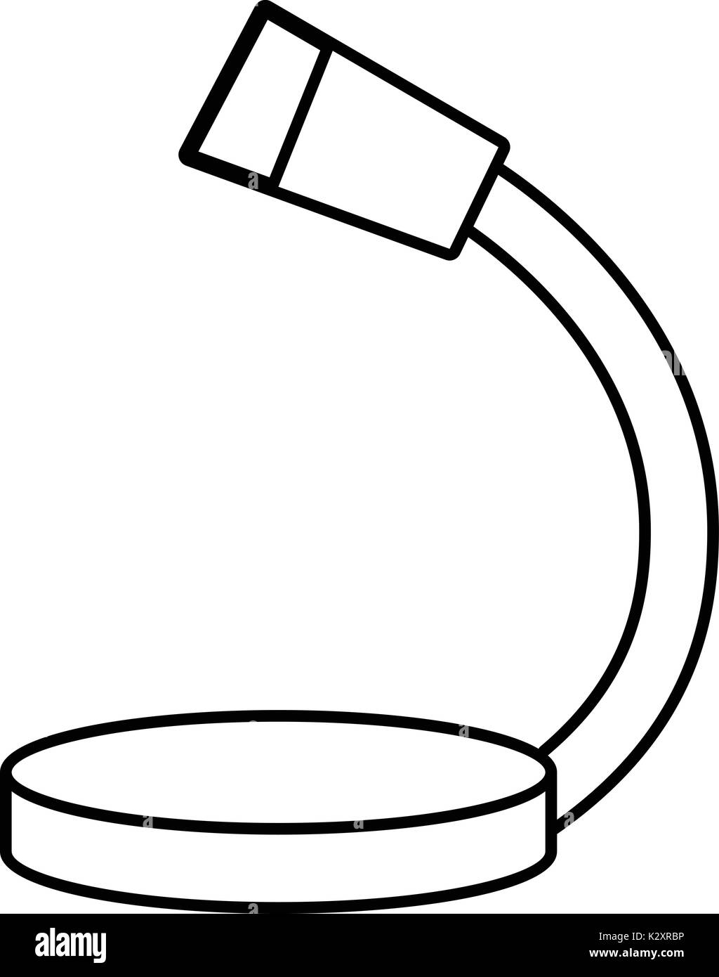Microphone stand outline white Black and White Stock Photos & Images ...
