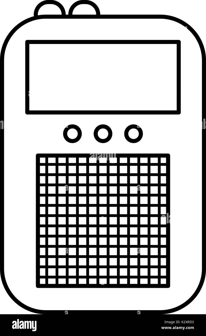 Portable radio icon , outline style Stock Vector Image & Art - Alamy