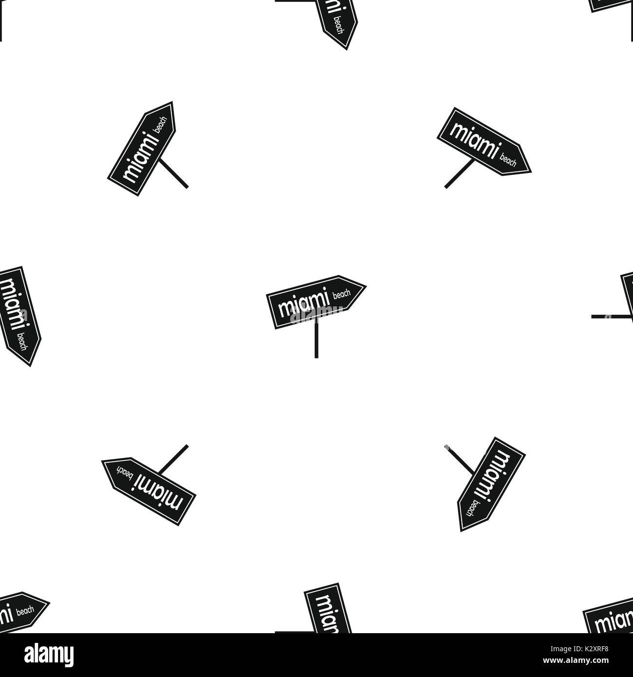 Miami arrow post sign pattern seamless black Stock Vector Image & Art ...