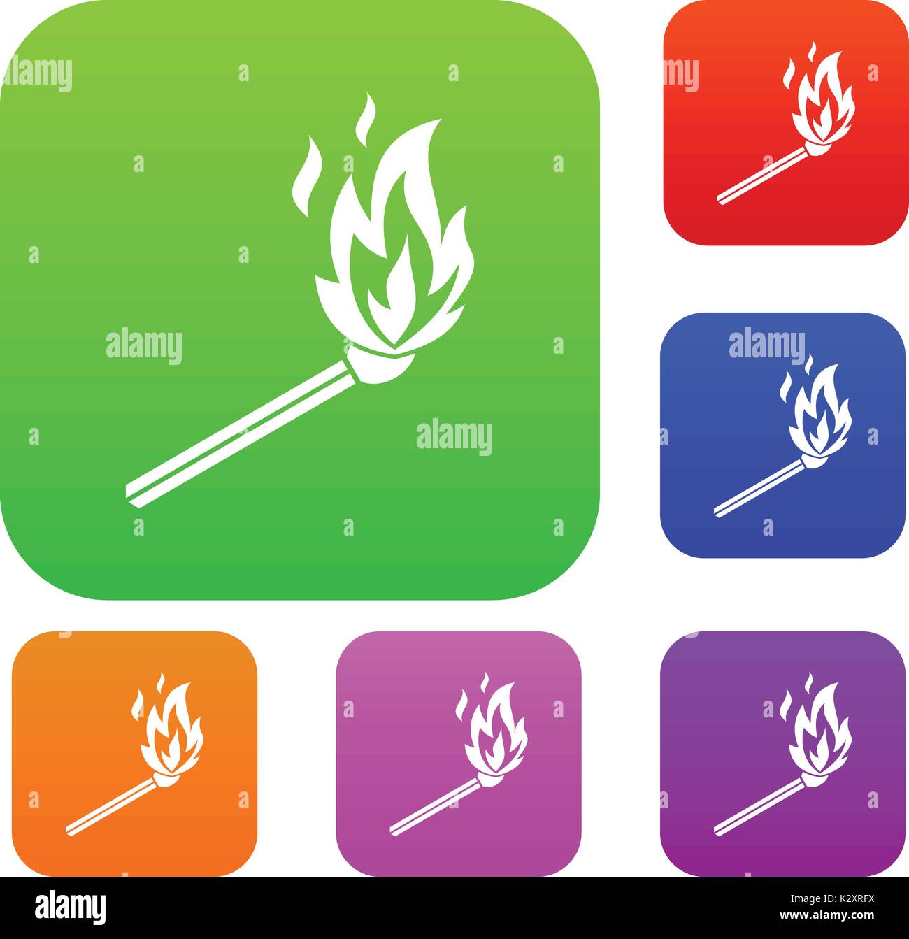 Match flame set collection Stock Vector Image & Art - Alamy