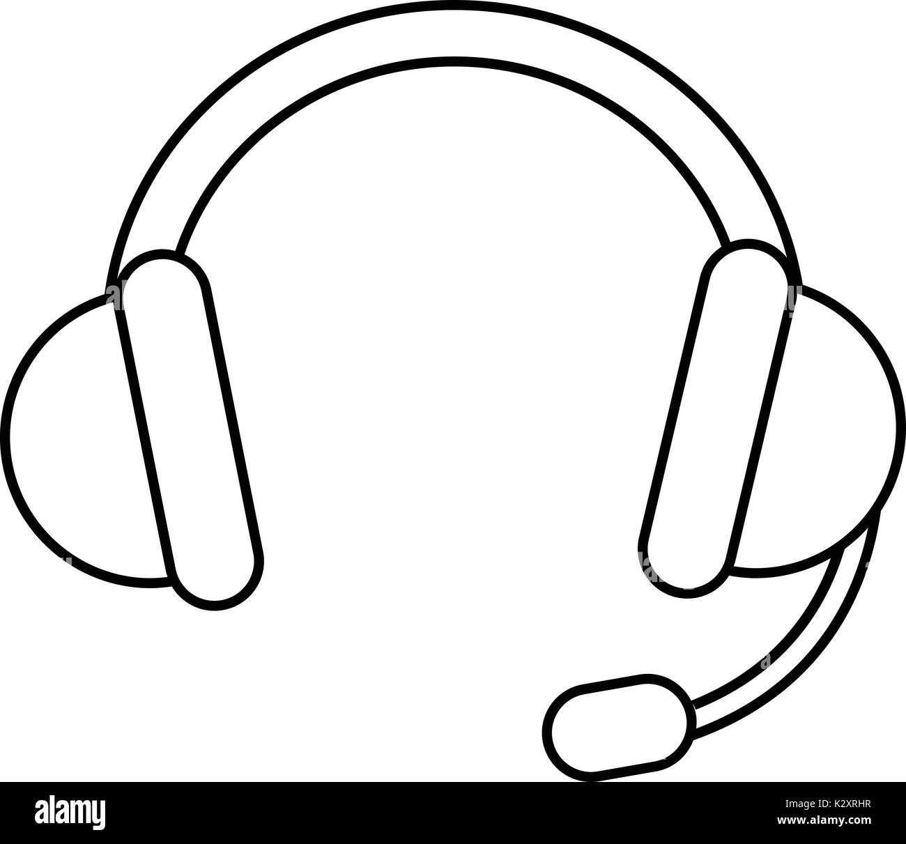Headset icon , outline style Stock Vector Image & Art - Alamy