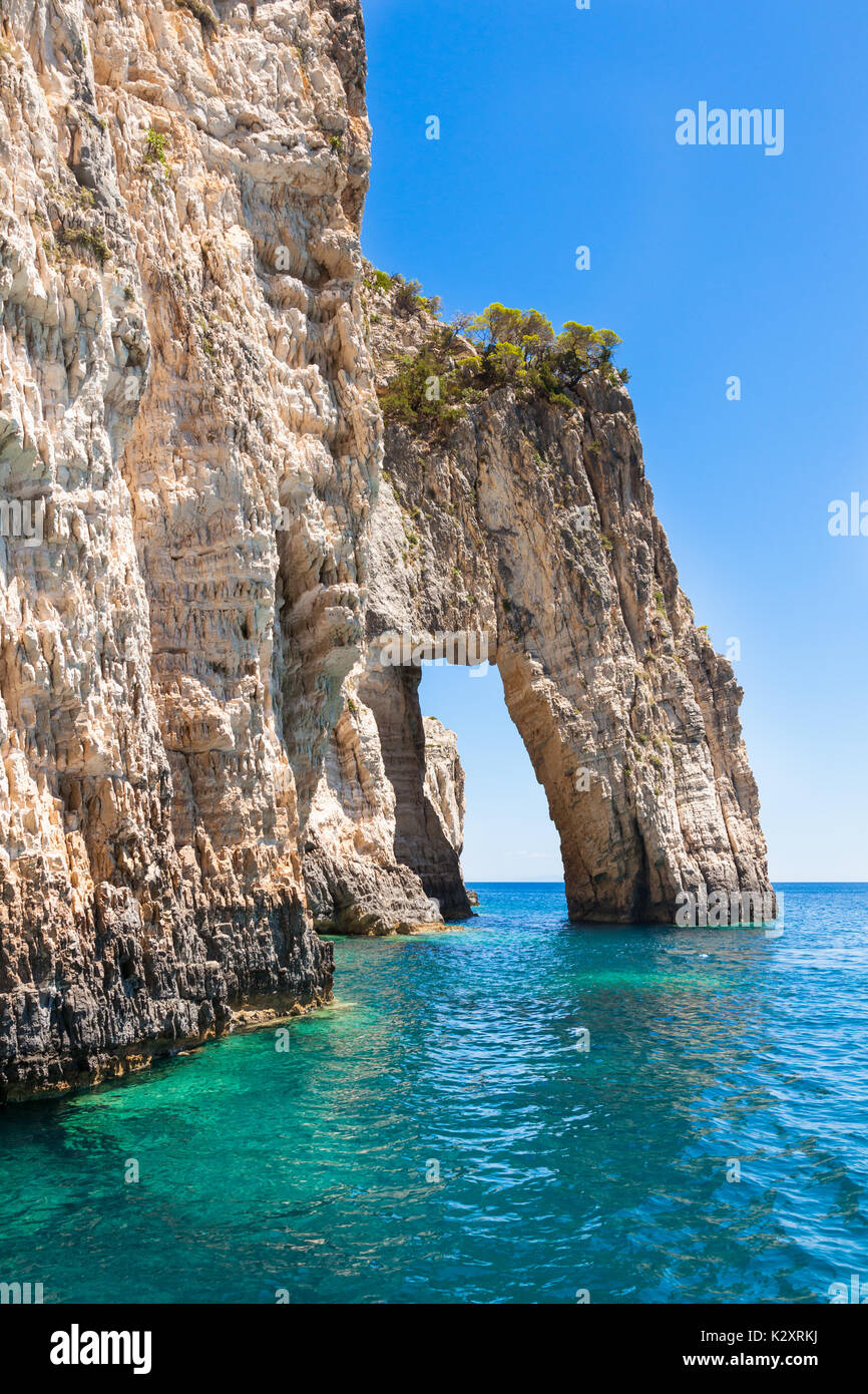 Blue caves zante tour boat hi-res stock photography and images - Alamy