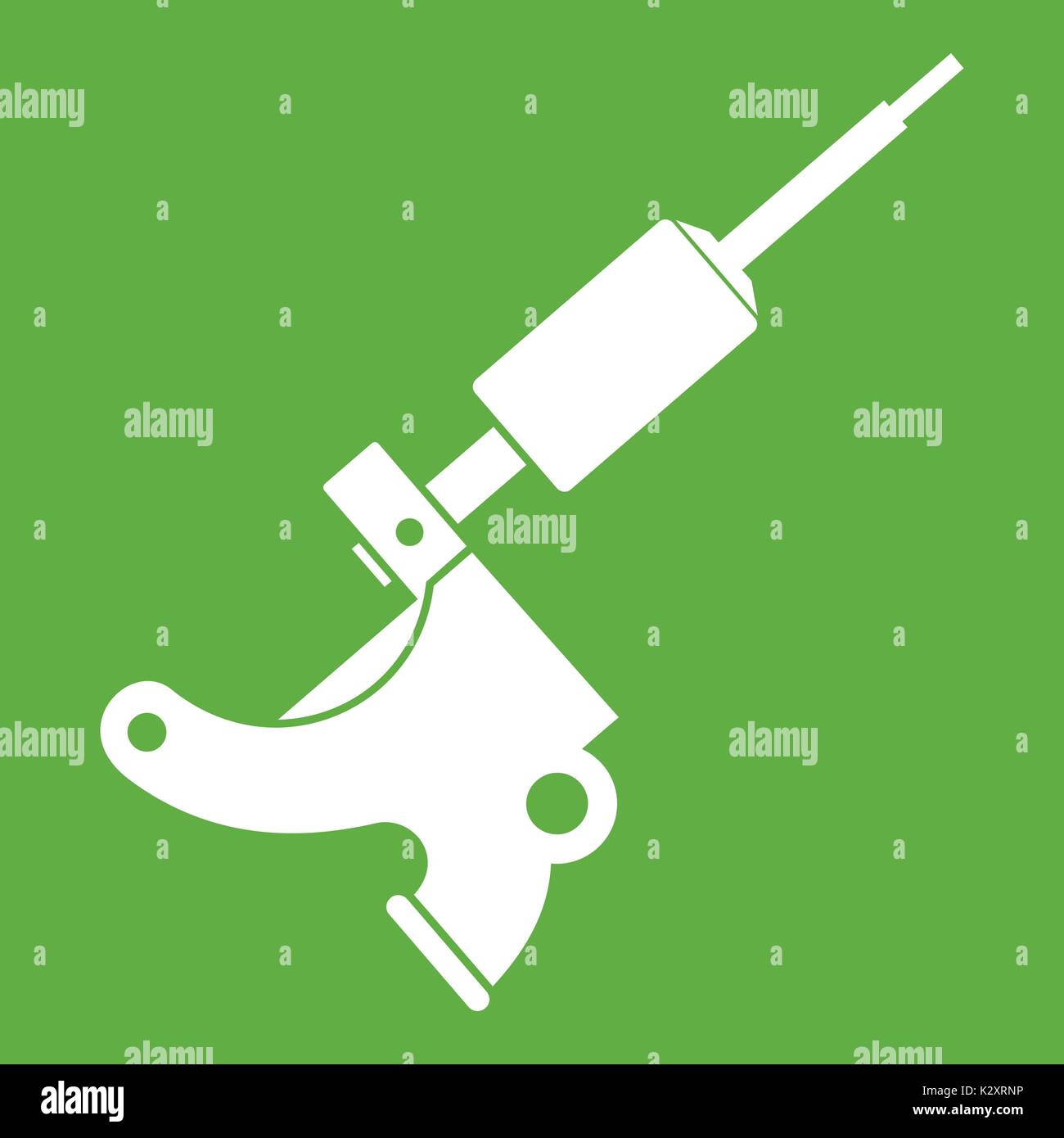 Coil tattoo machine icon green Stock Vector Image & Art - Alamy