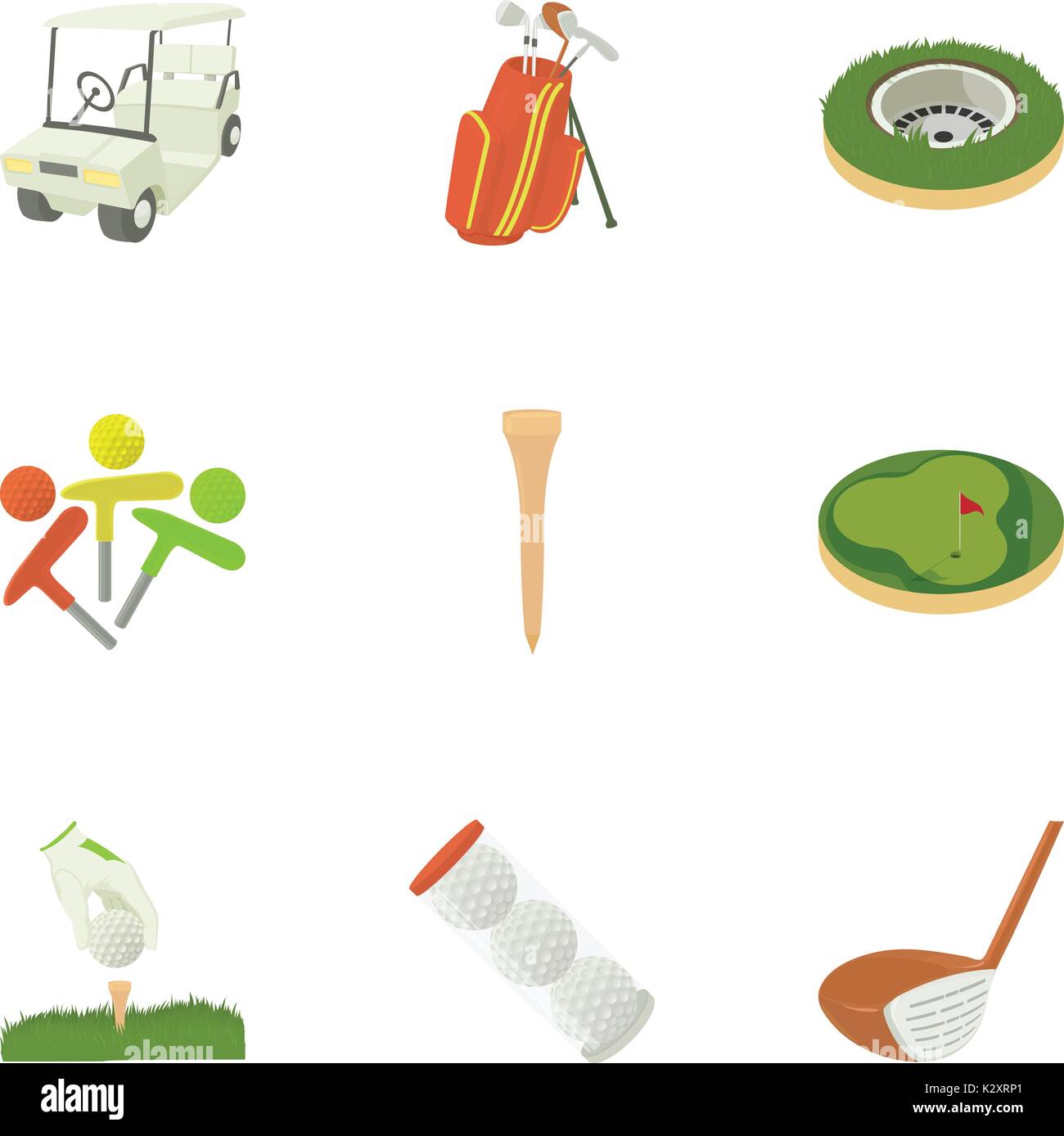 Golf icons set, cartoon style Stock Vector Image & Art - Alamy