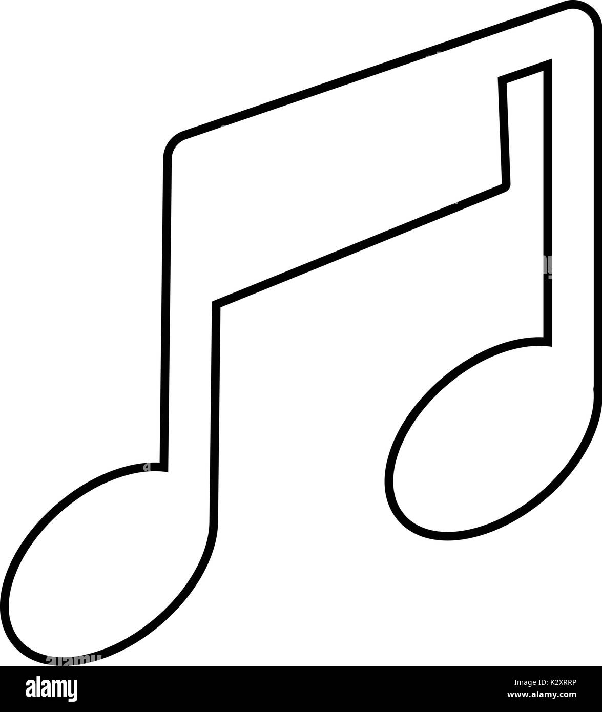 Music note icon , outline style Stock Vector Image & Art - Alamy