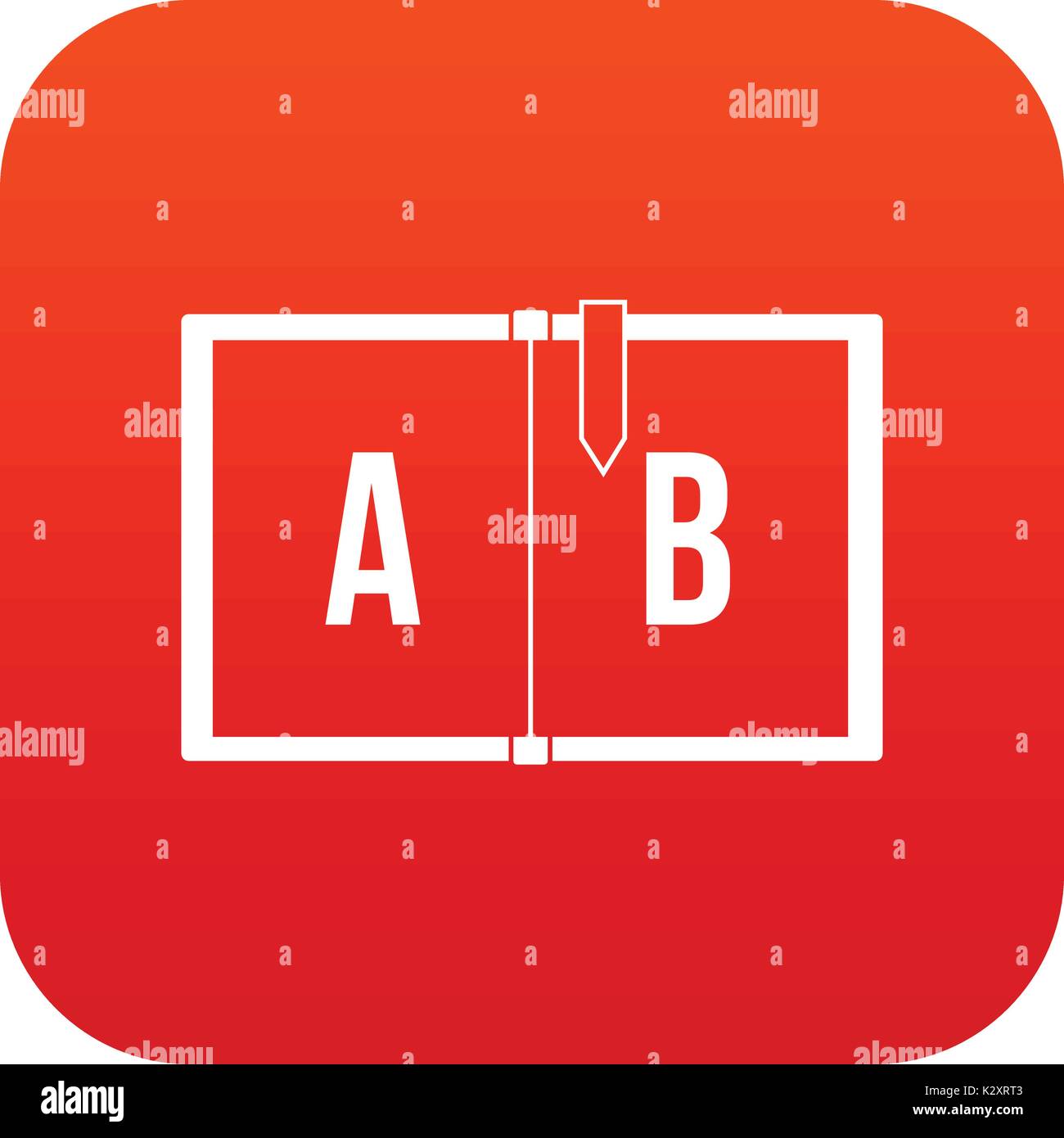 Children abc icon digital red Stock Vector Image & Art - Alamy