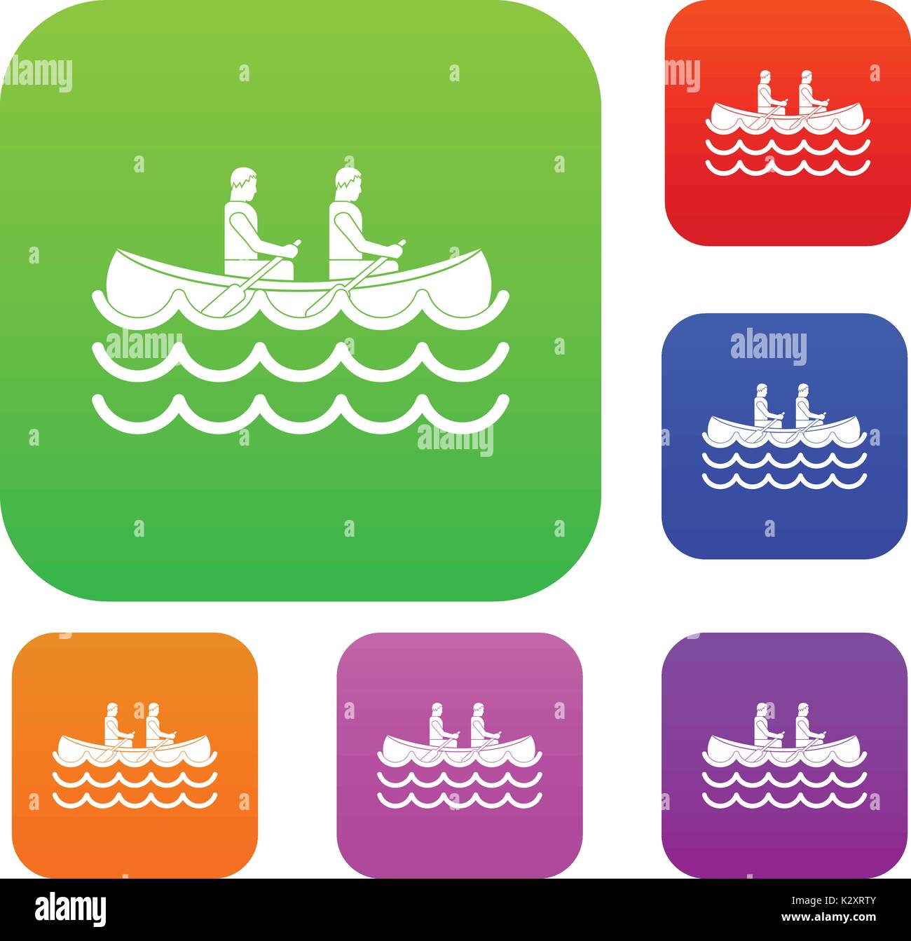 Canoeing set collection Stock Vector Image & Art - Alamy
