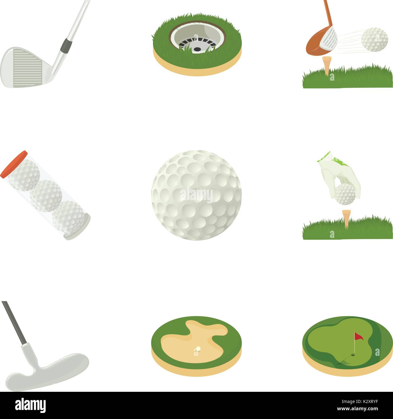 Golfing range Stock Vector Images - Alamy