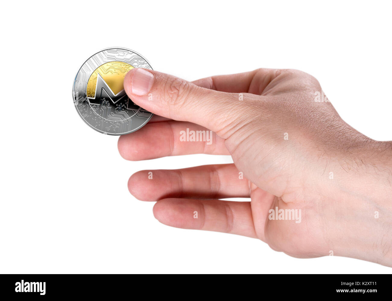 Cryptocurrency monero technology background hi-res stock photography ...