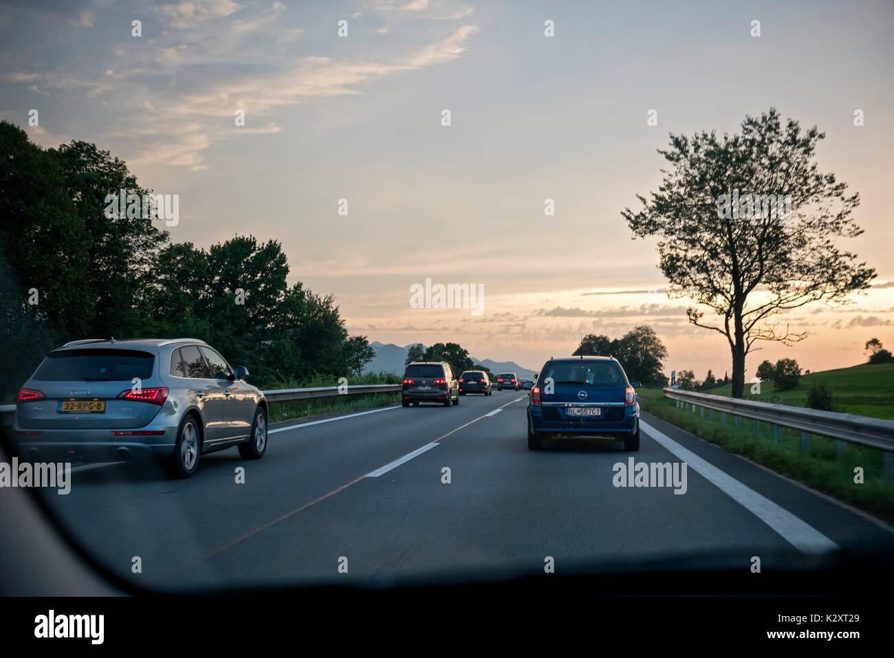 Rescue Lane - Autobahn, Germany Stock Photo - Alamy
