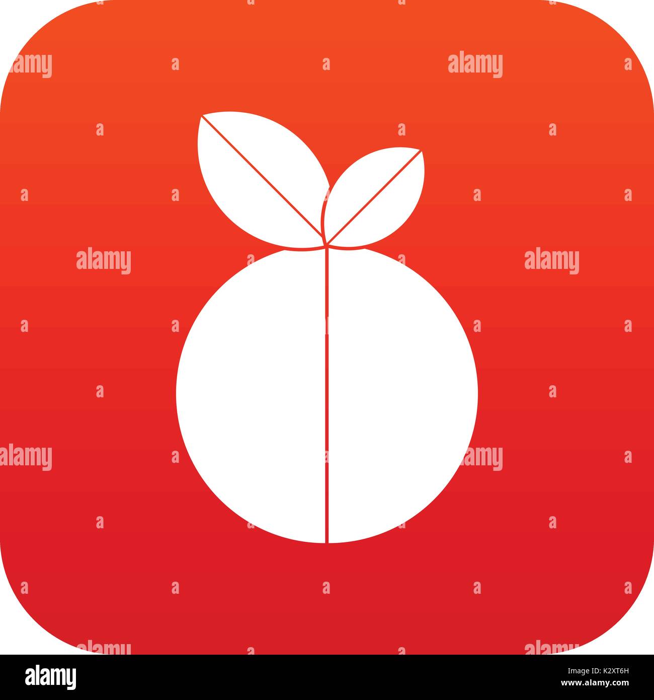 Round apple icon digital red Stock Vector Image & Art - Alamy
