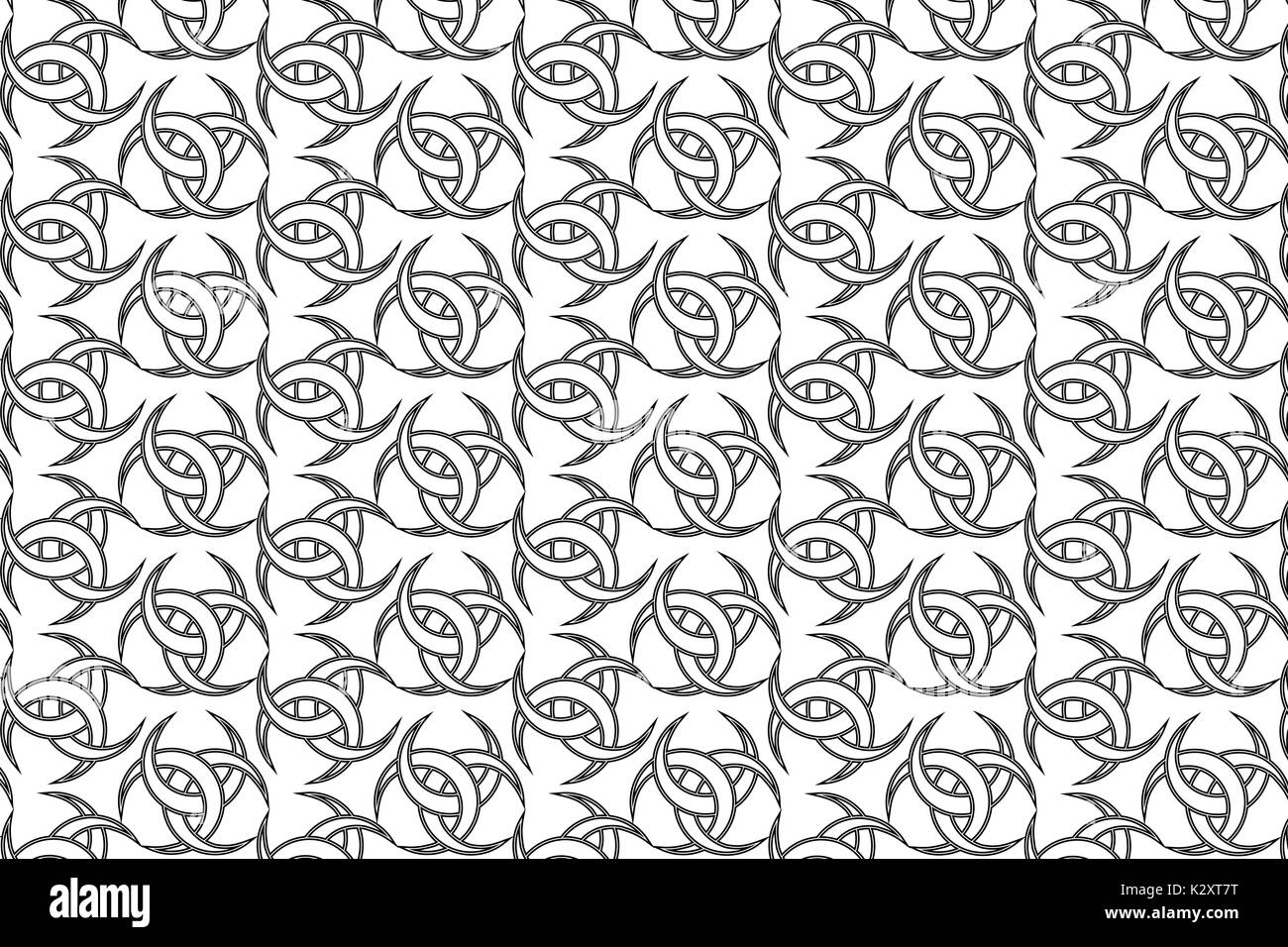 Triple Horn of Odin - vector pattern , Three crescent pattern, Wiccan ...