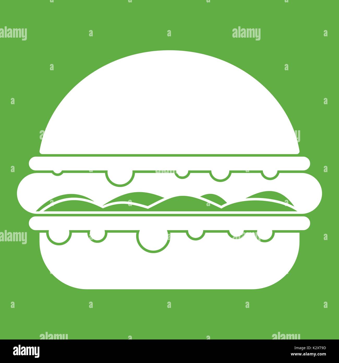 Burger icon green Stock Vector Image & Art - Alamy