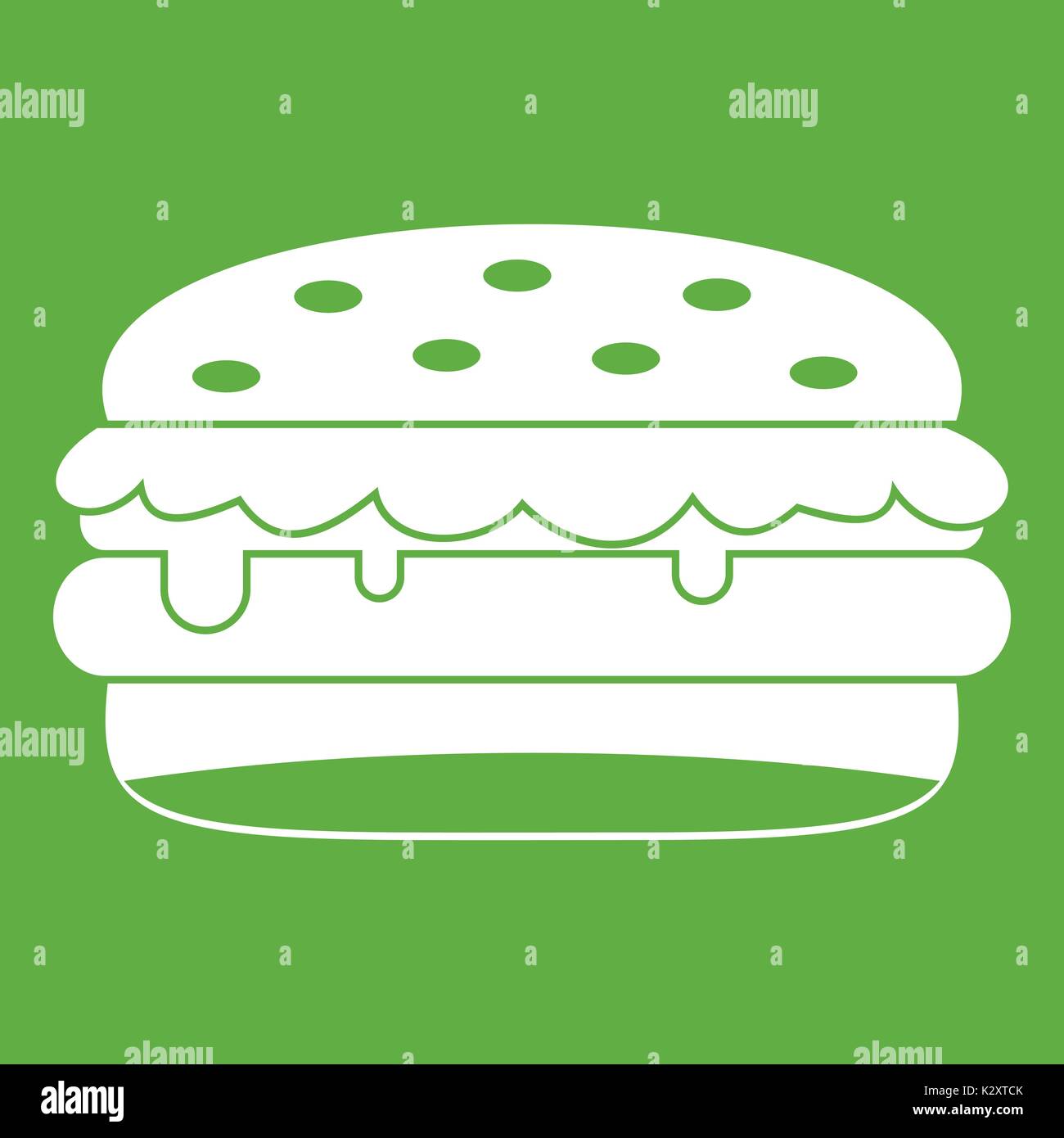 Burger icon green Stock Vector Image & Art - Alamy